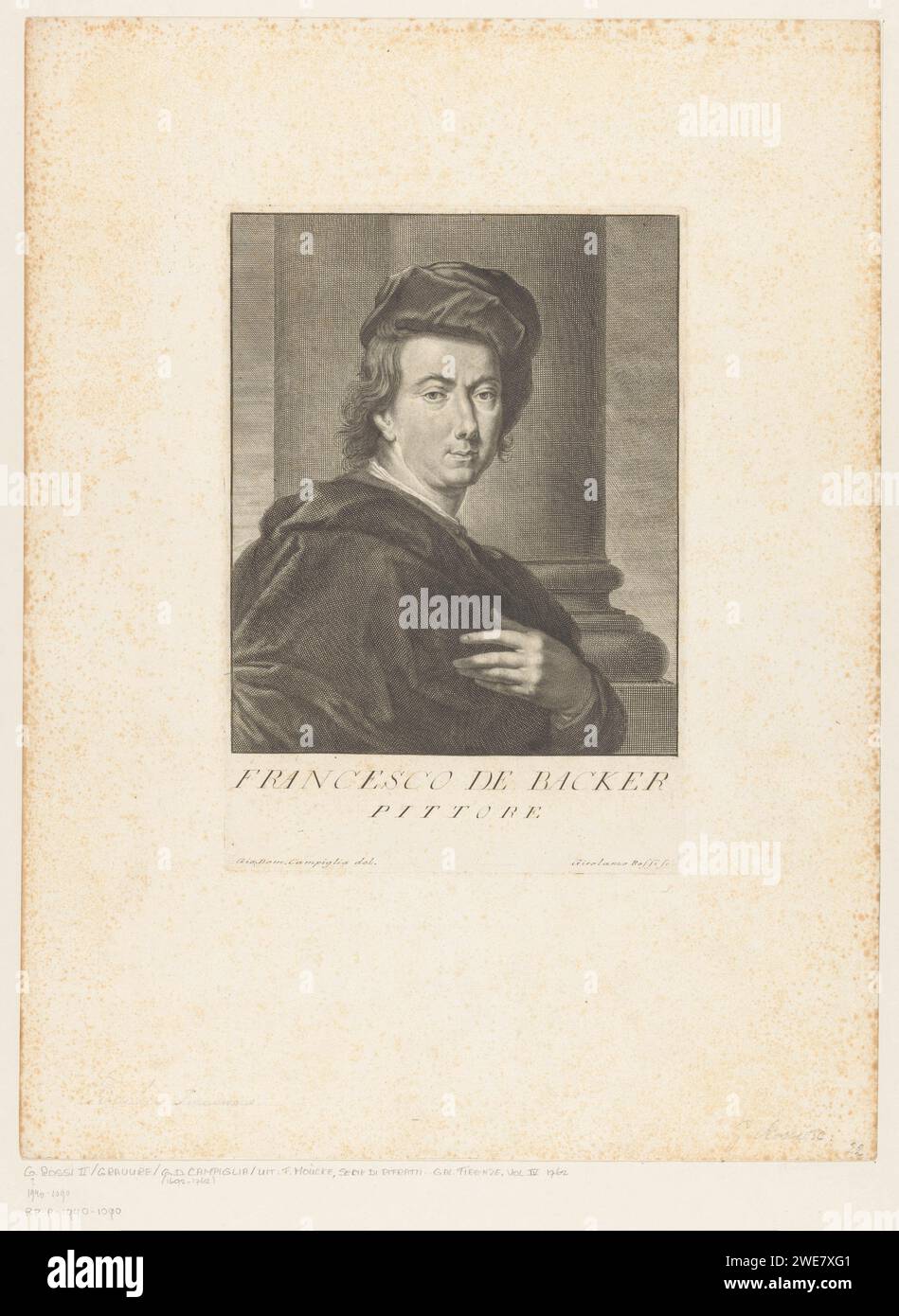 Portret Van Schilder Johannes Frans de Backer, Girolamo Rossi (II ...
