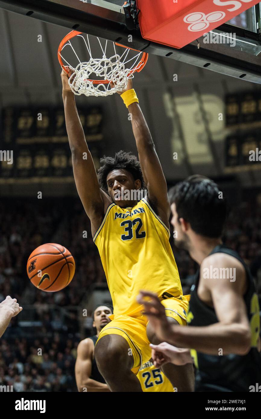 West Lafayette, Indiana, USA. 23rd Jan, 2024. Michigan Wolverines ...