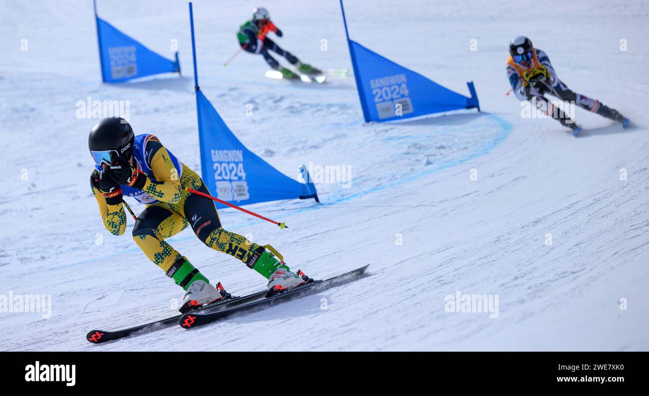 In this photo provided by Olympic Information Services, Niklas Hoeller ...