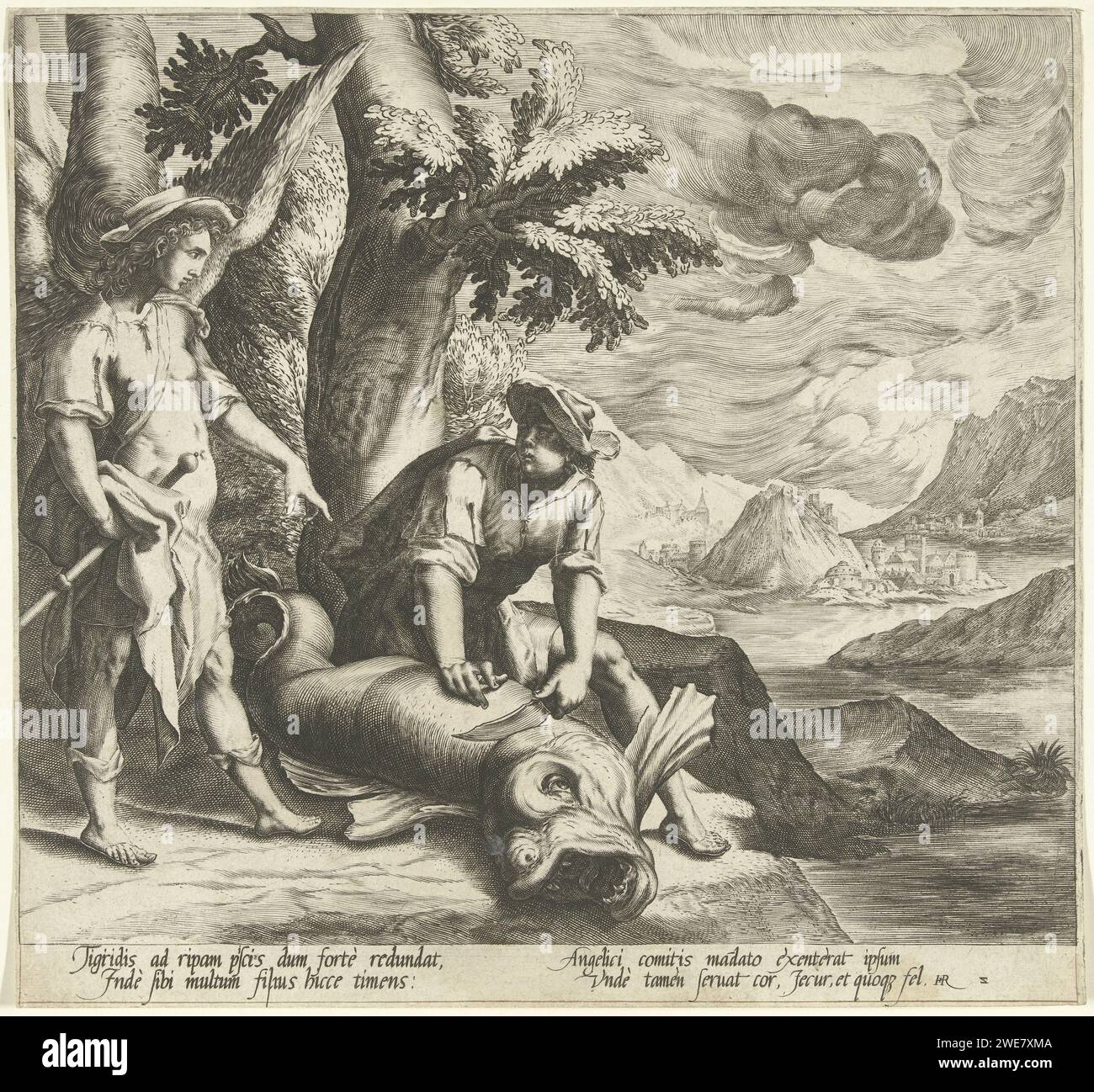 Tobias catches the big fish, Zacharias Dolendo (attributed to), after ...