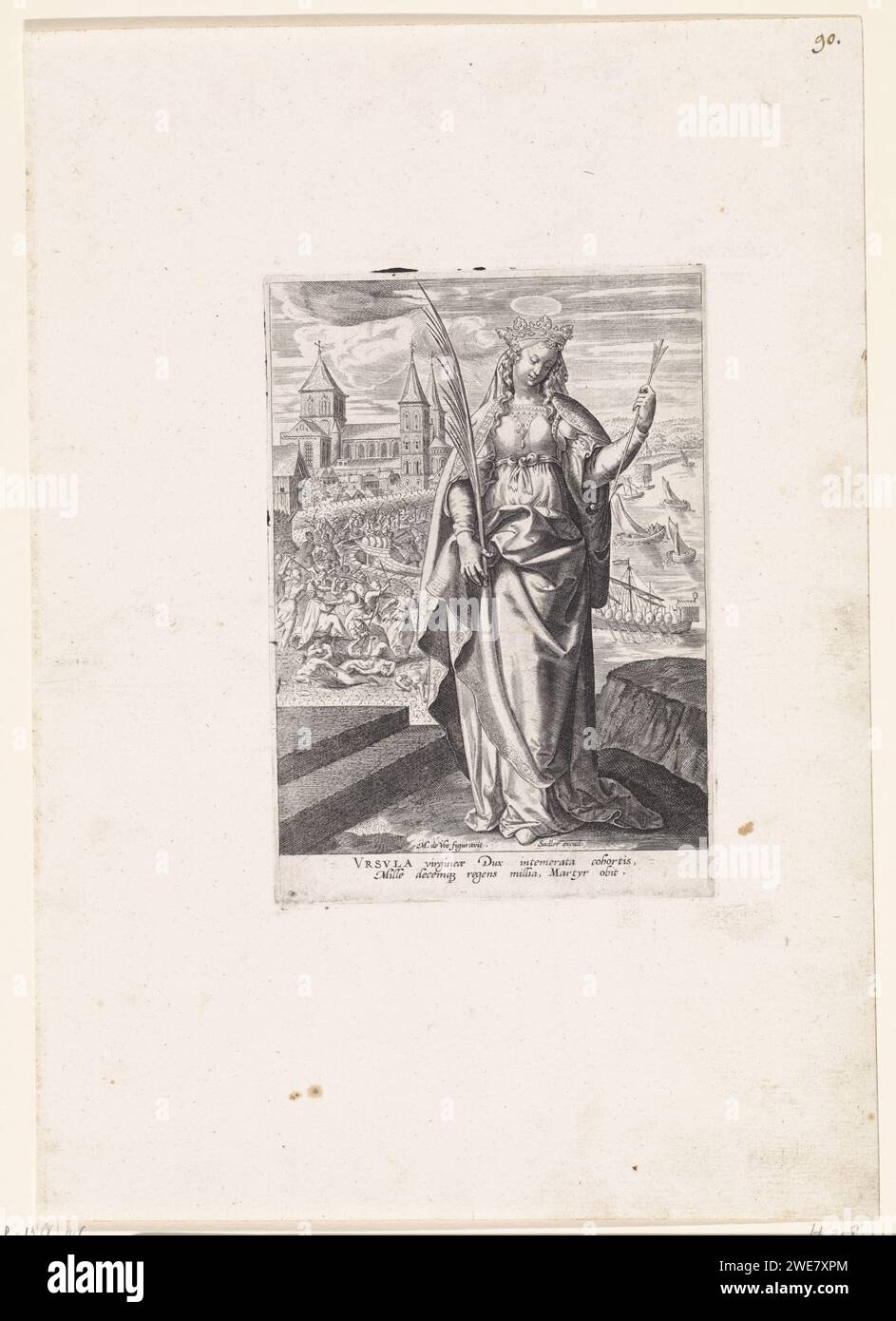 Holy Ursula, Johann Sadeler (I), After Maerten de Vos, 1583 - 1587 ...