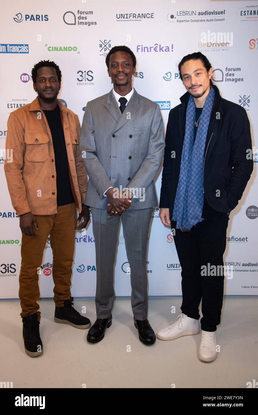 Paris, France. 22nd Jan, 2024. Moussa Cisse, Abdulah Sissoko and Kim ...