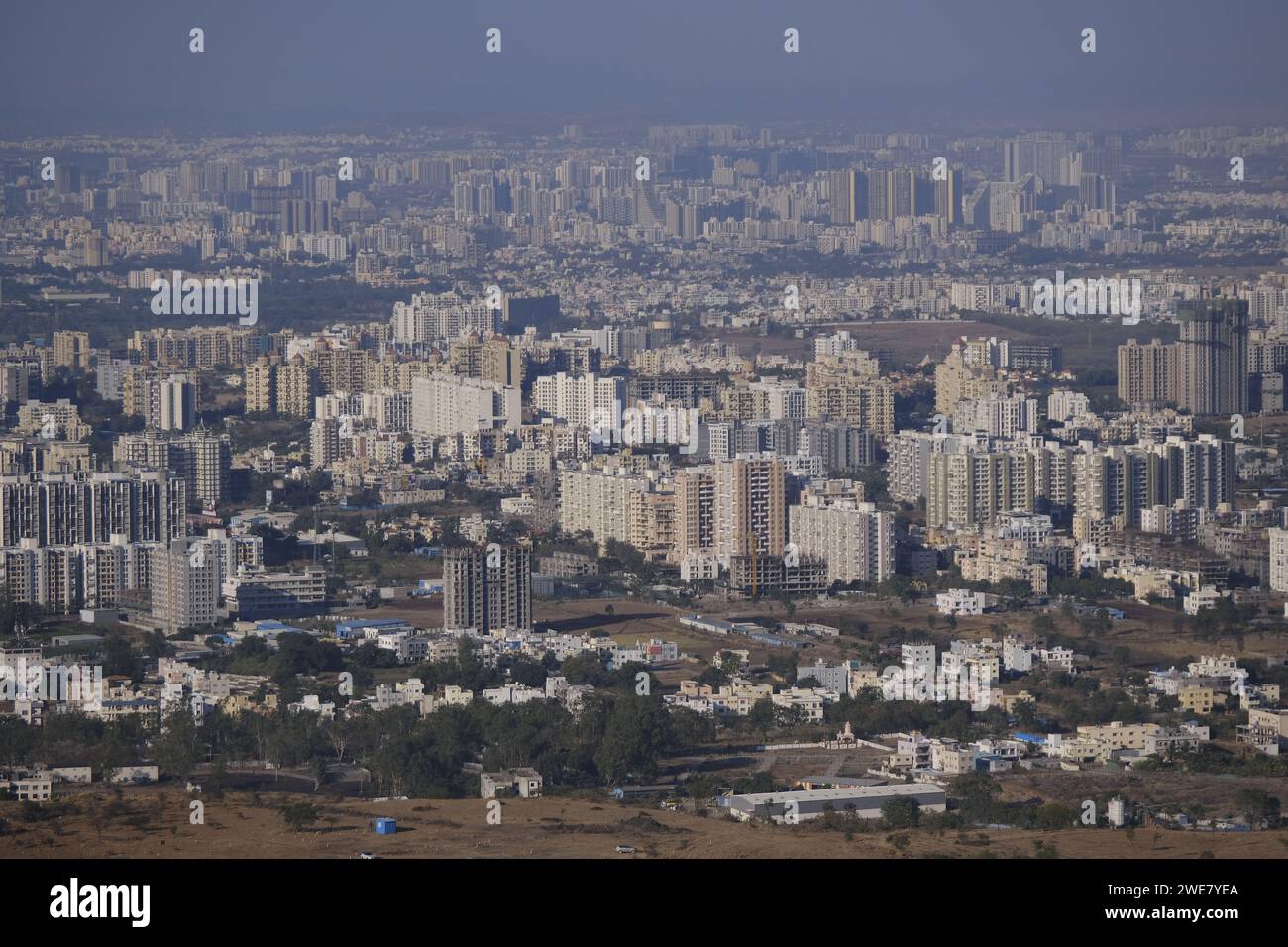 19 January 2024, Cityscape Skyline, Cityscape of Pune city view from ...
