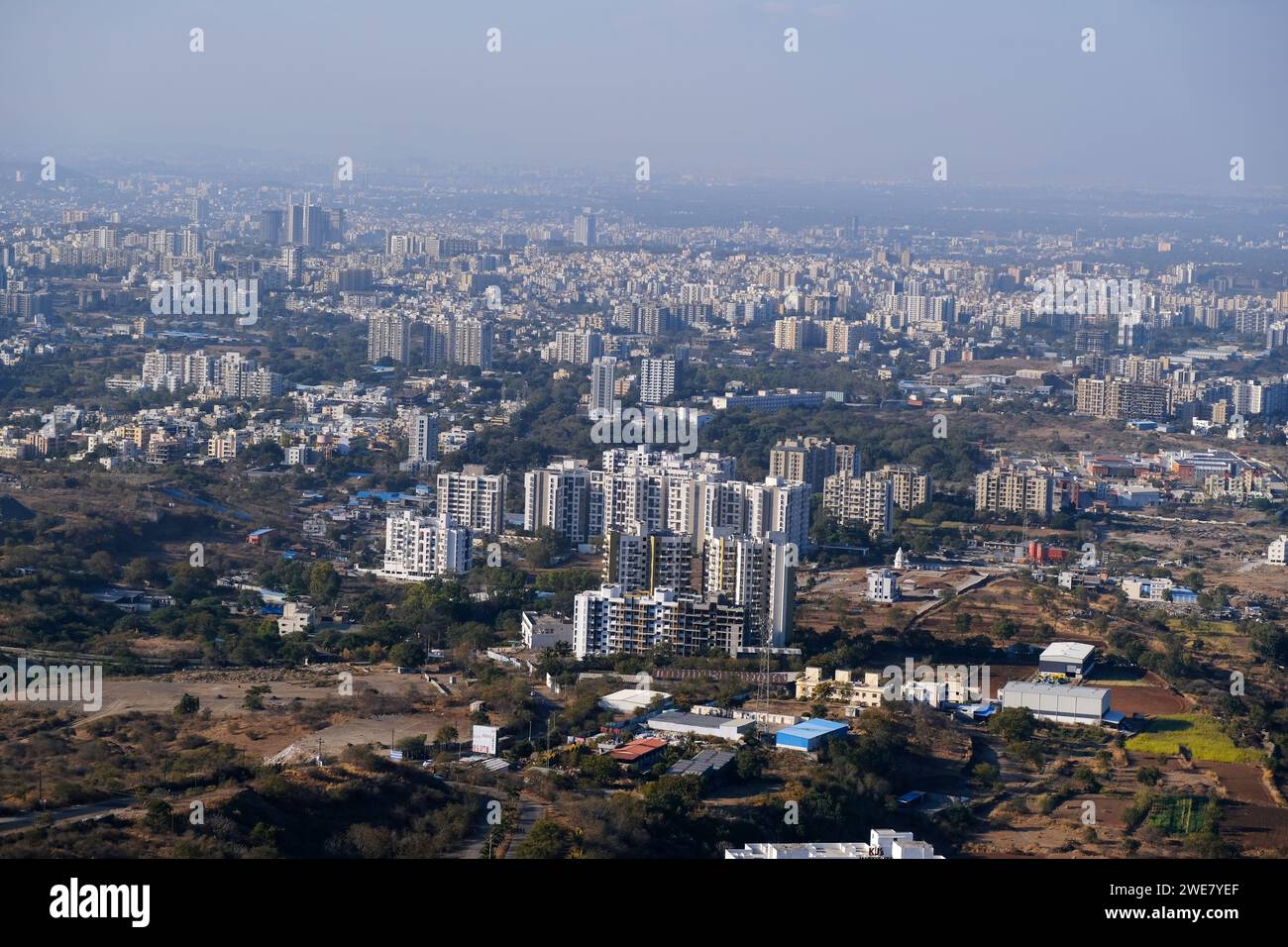 19 January 2024, Cityscape Skyline, Cityscape of Pune city view from ...