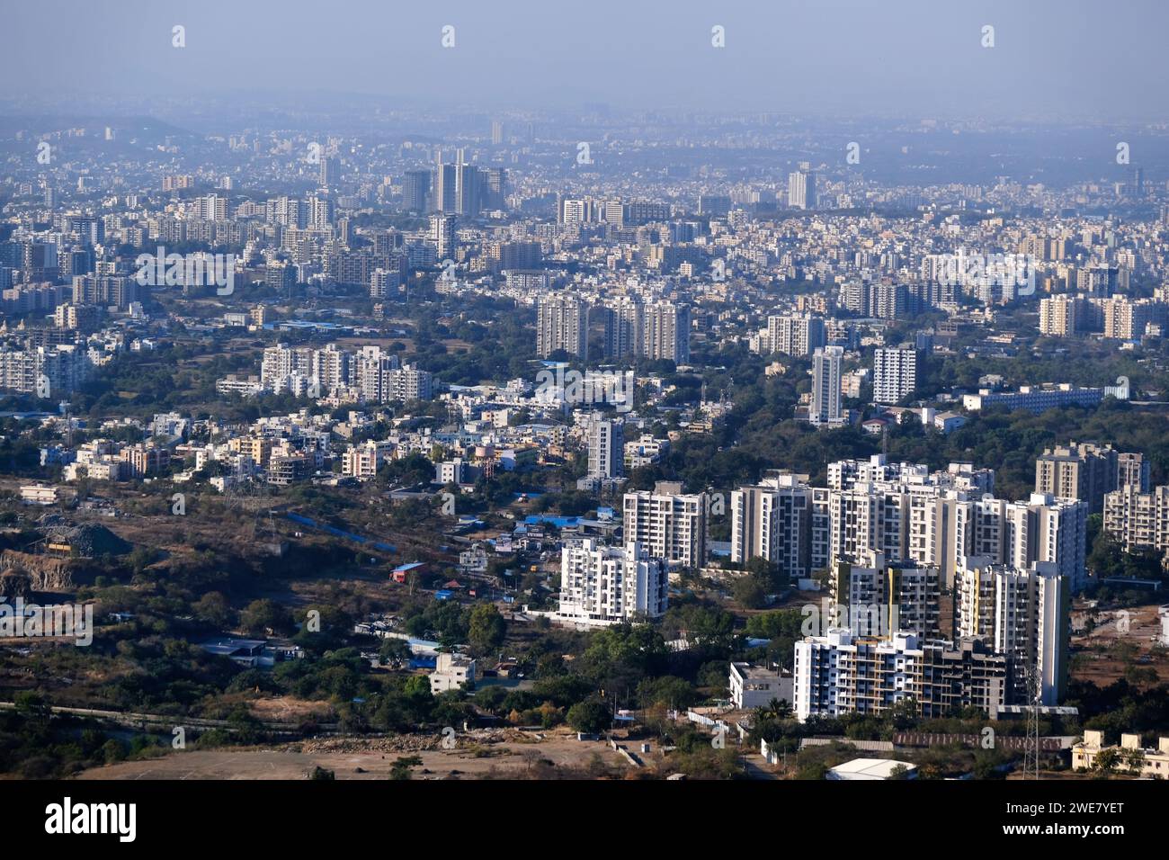 19 January 2024, Cityscape Skyline, Cityscape of Pune city view from ...