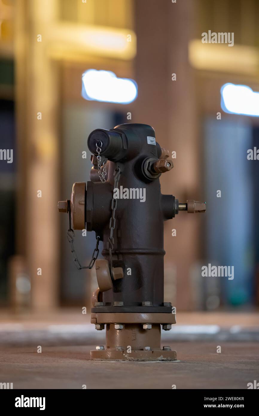 Fire hydrant on a street corner Musheirib Doha Qatar Stock Photo - Alamy