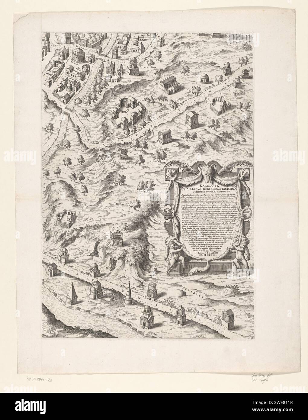 Map of Rome in Roman times (eighth part), Etienne Dupérac, 1639 - 1691 ...