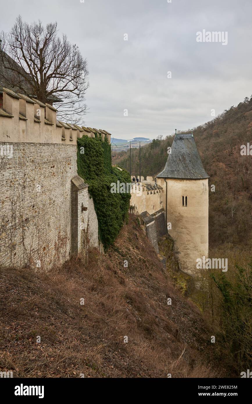 Karlstejn famous gothic Bohemian castle near Prague capital of Czech ...