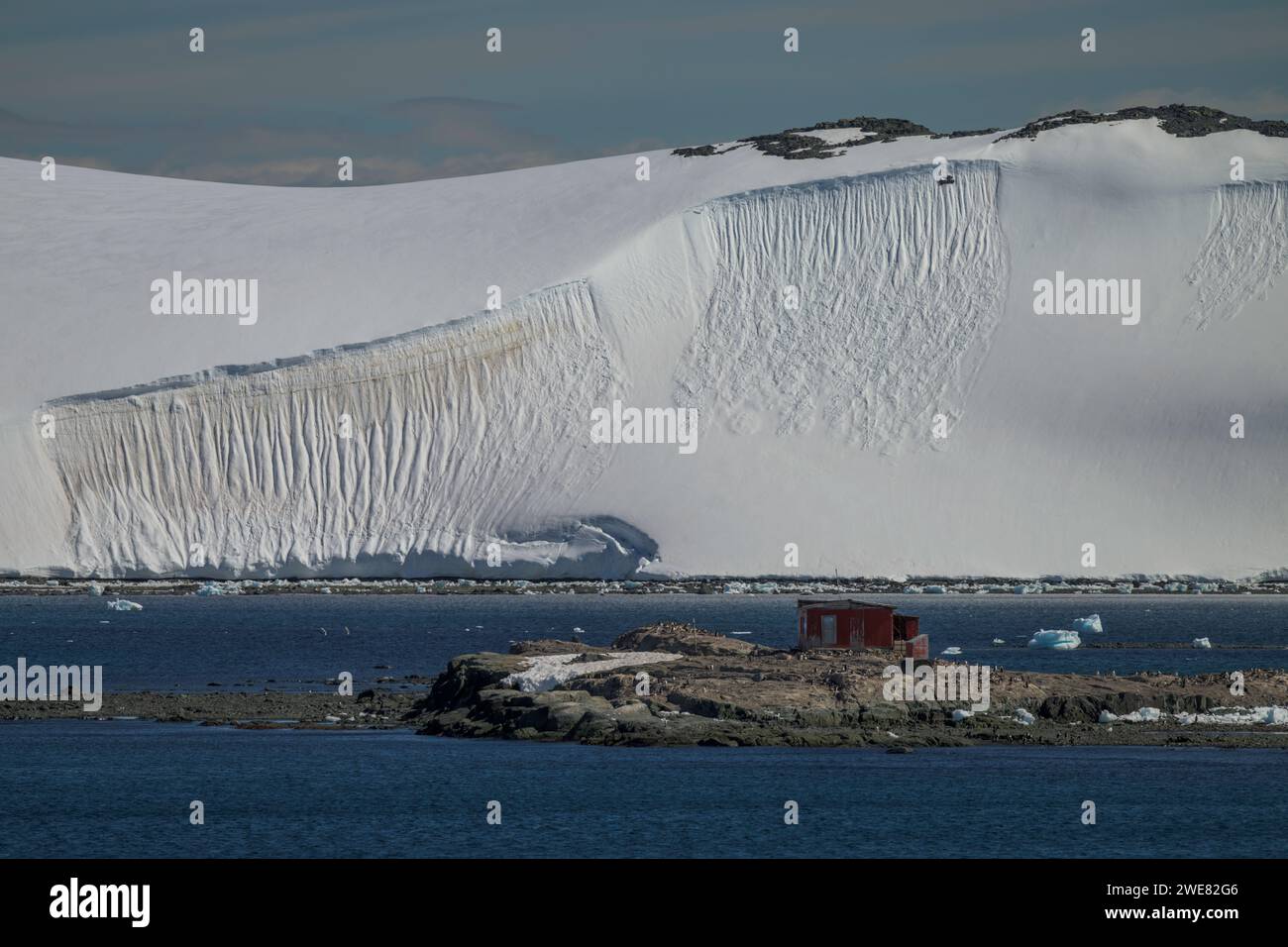The glacial sceneray surrounding Mikkelsen Harbour, Antarctica Stock ...