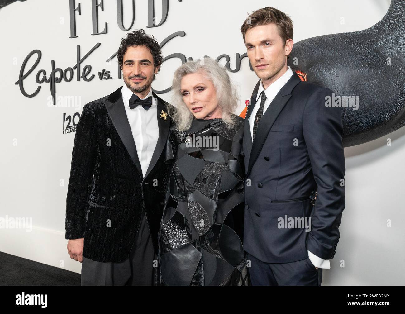 New York, USA. 23rd Jan, 2024. Zac Posen, Debbie Harry, Harrison Ball ...