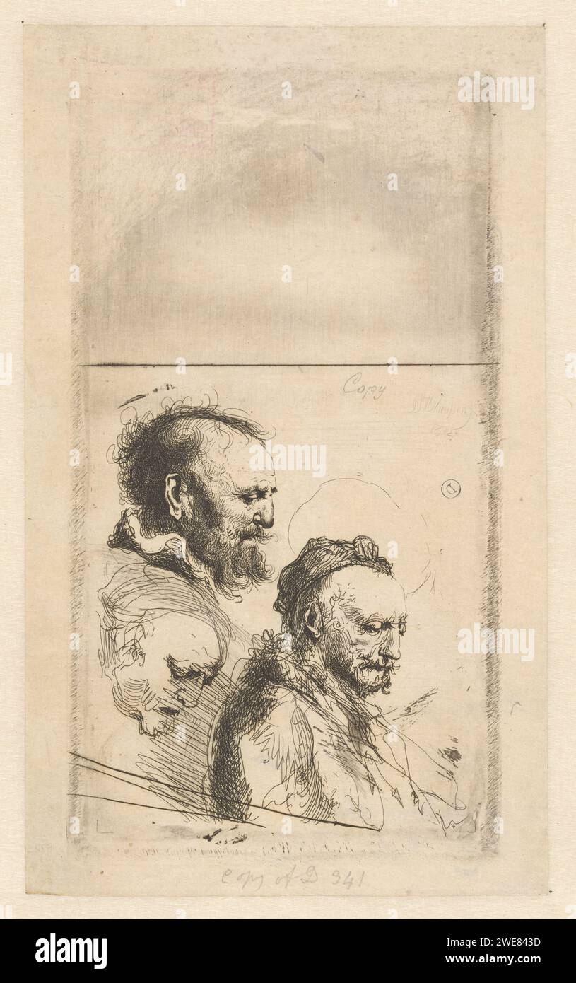 Three Studies of Old Men's Heads, Ignace-Joseph de Claussin, After ...