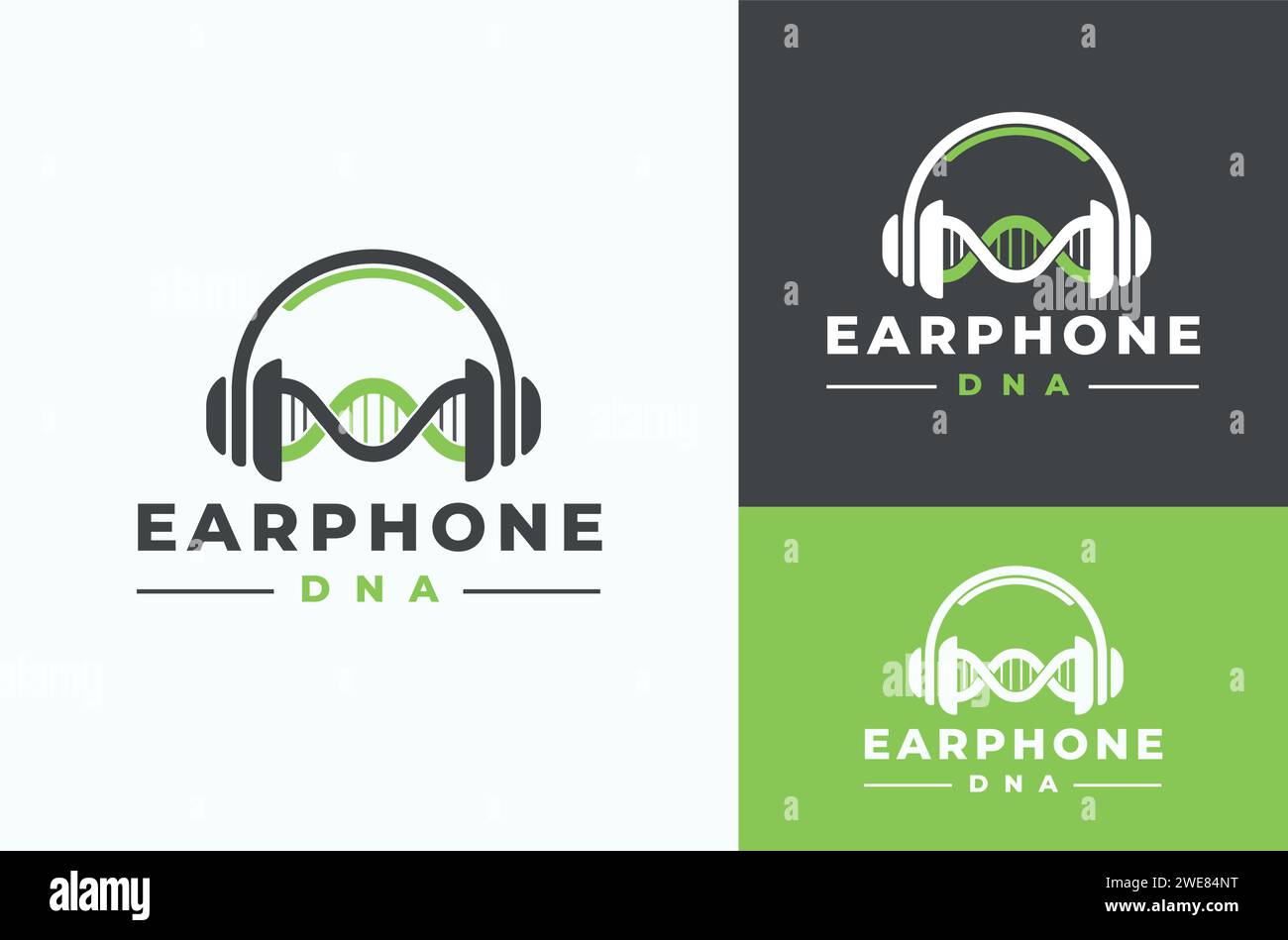 DNA Earphone Design Symbol Template for your company, Modern design ...