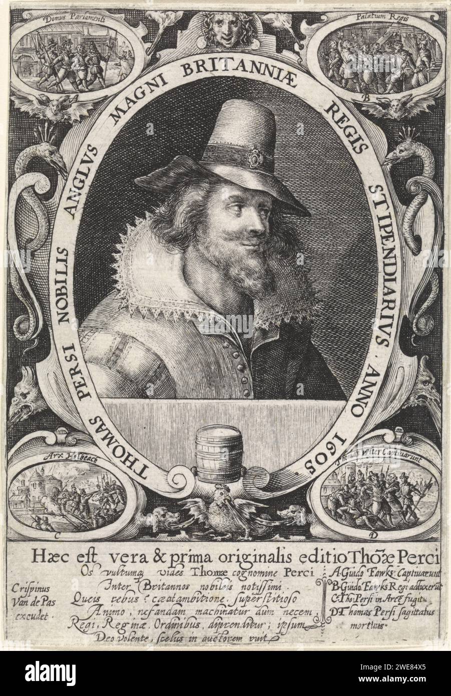Portrait of Thomas Percy, Crispijn van de Passe (I), 1605 print ...