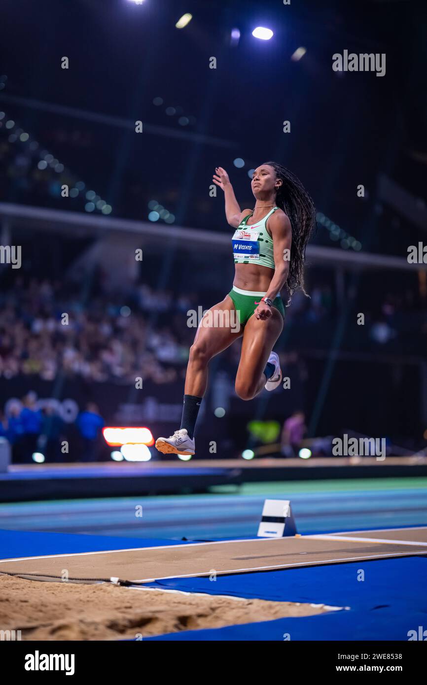 Maria Vicente participating in the 2023 Navarre Indoor Athletics Stock ...