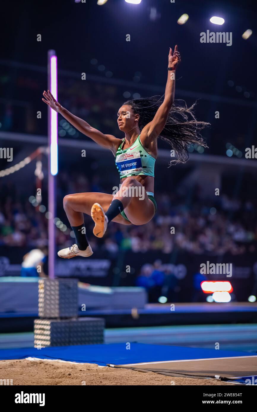 Maria Vicente participating in the 2023 Navarre Indoor Athletics Stock ...