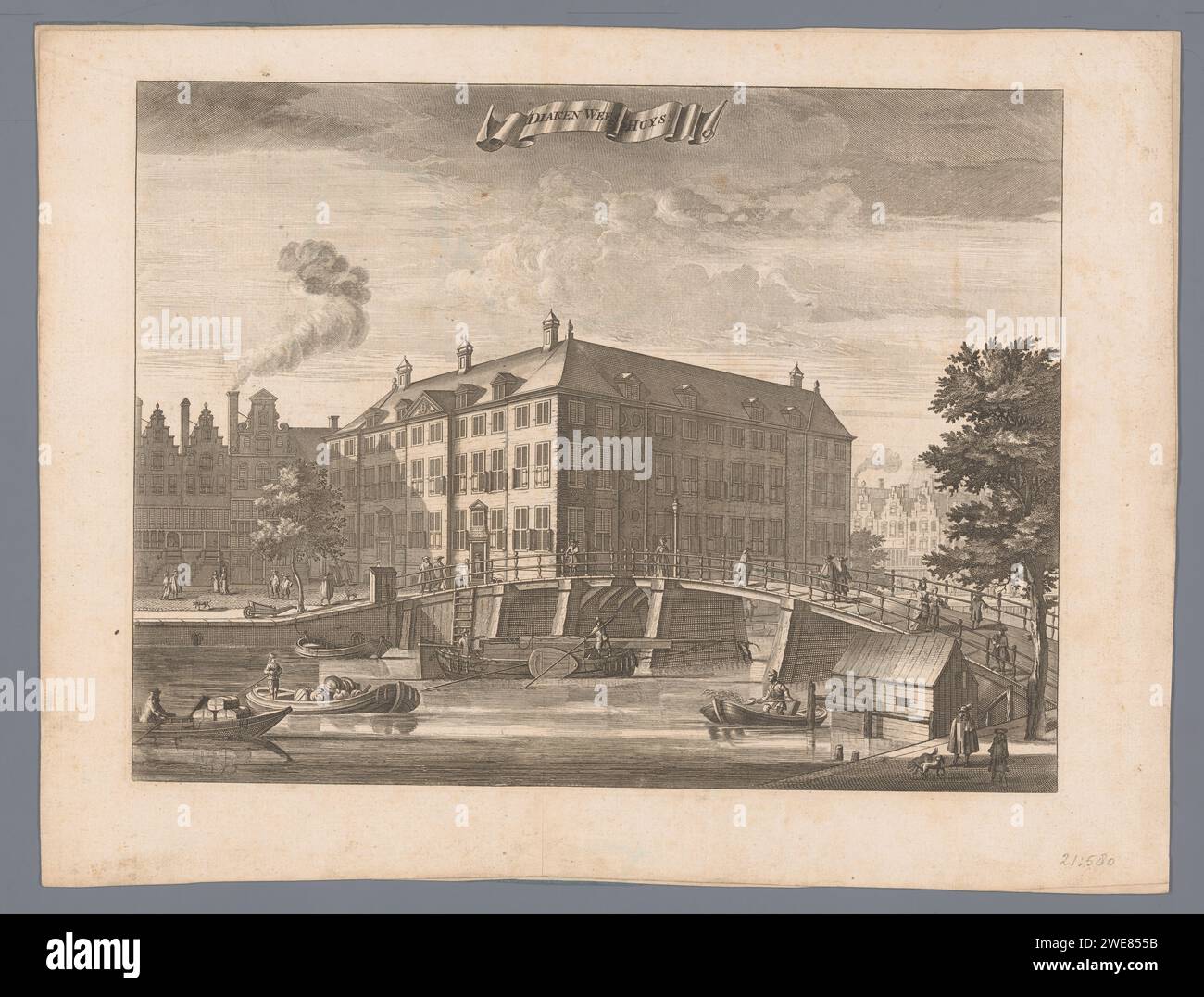 View of the Diaconweeshuis in Amsterdam, Anonymous, 1693 print ...