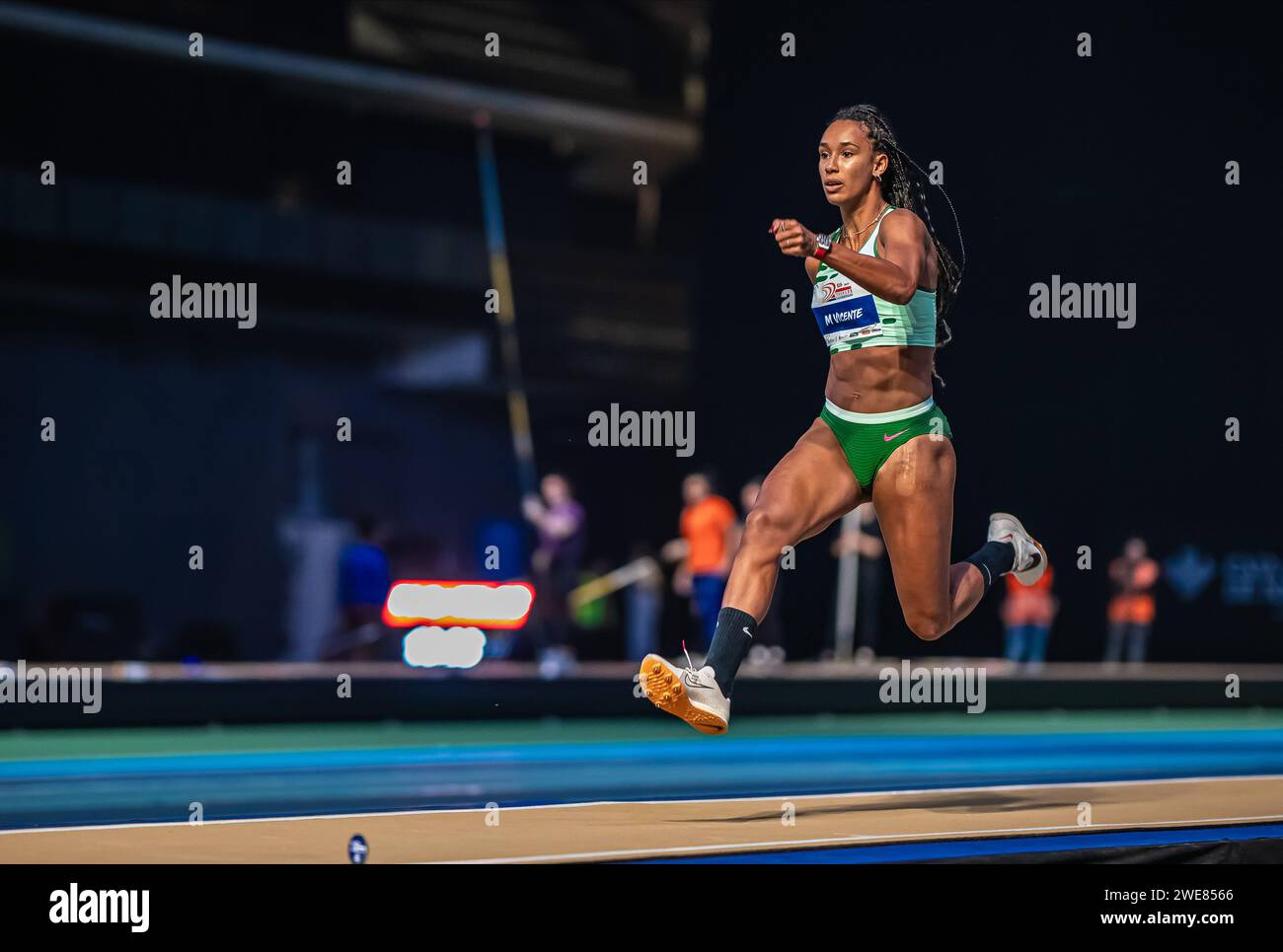 Maria Vicente participating in the 2023 Navarre Indoor Athletics Stock ...