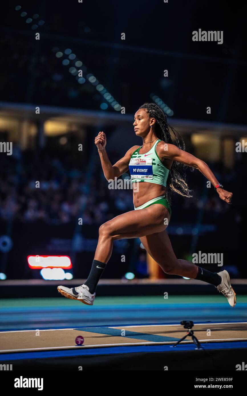 Maria Vicente participating in the 2023 Navarre Indoor Athletics Stock ...