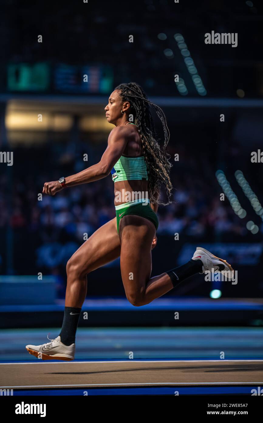 Maria Vicente participating in the 2023 Navarre Indoor Athletics Stock ...