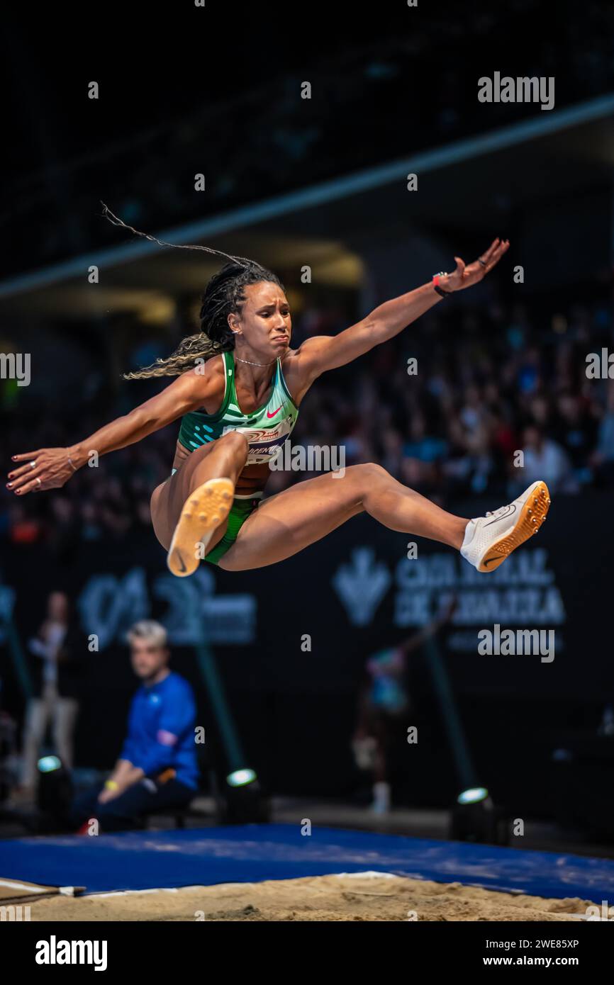 Maria Vicente participating in the 2023 Navarre Indoor Athletics Stock ...