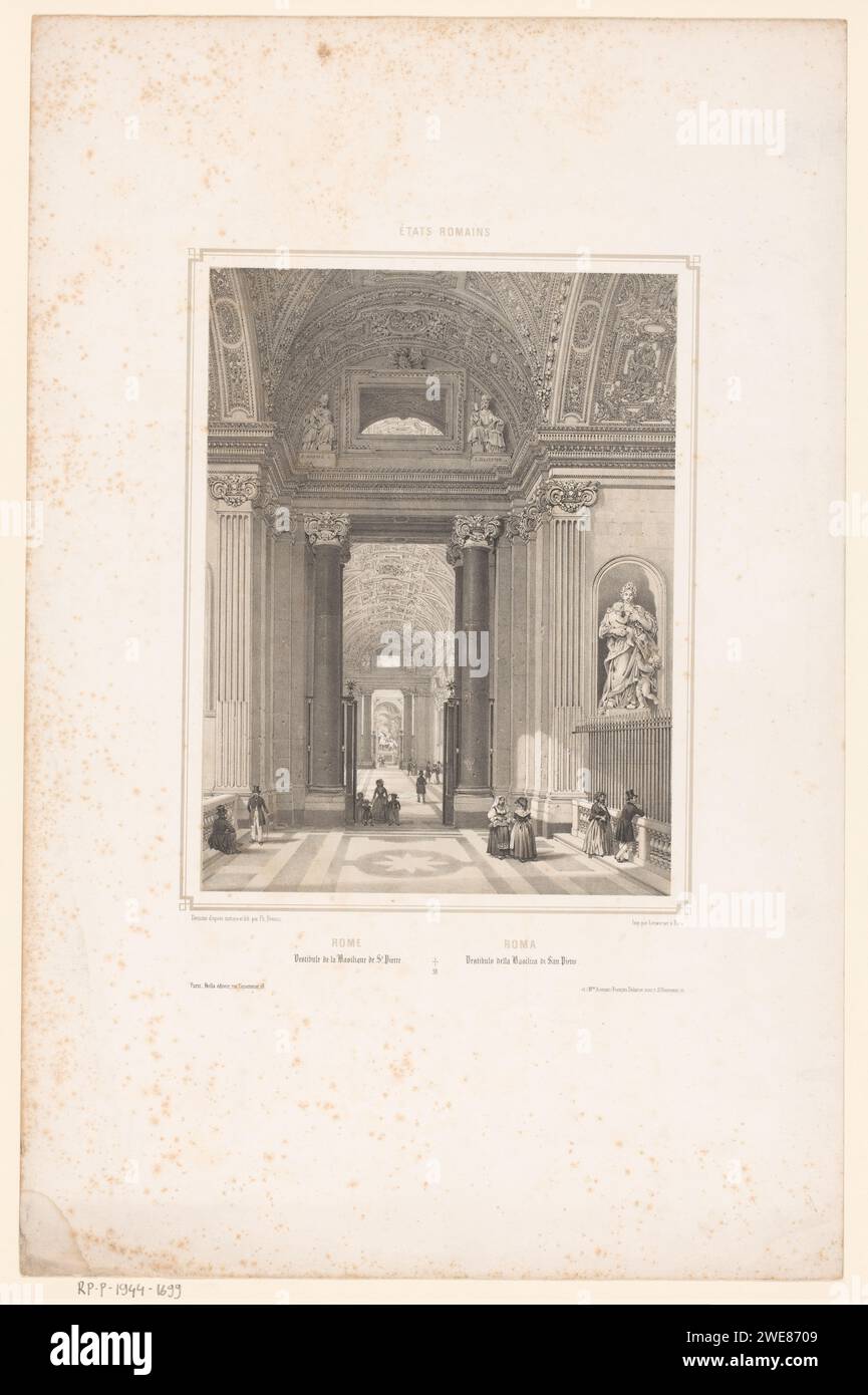 View of the vestibule of St. Peter's Basilica, in Vatican City ...