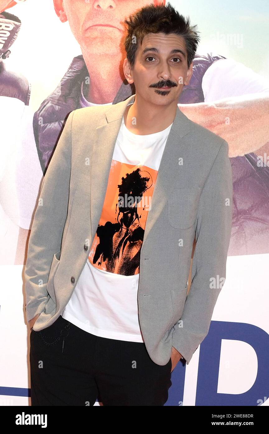 Fabrizio Biggio attends at premiere of I soliti idioti 3 movie at ...