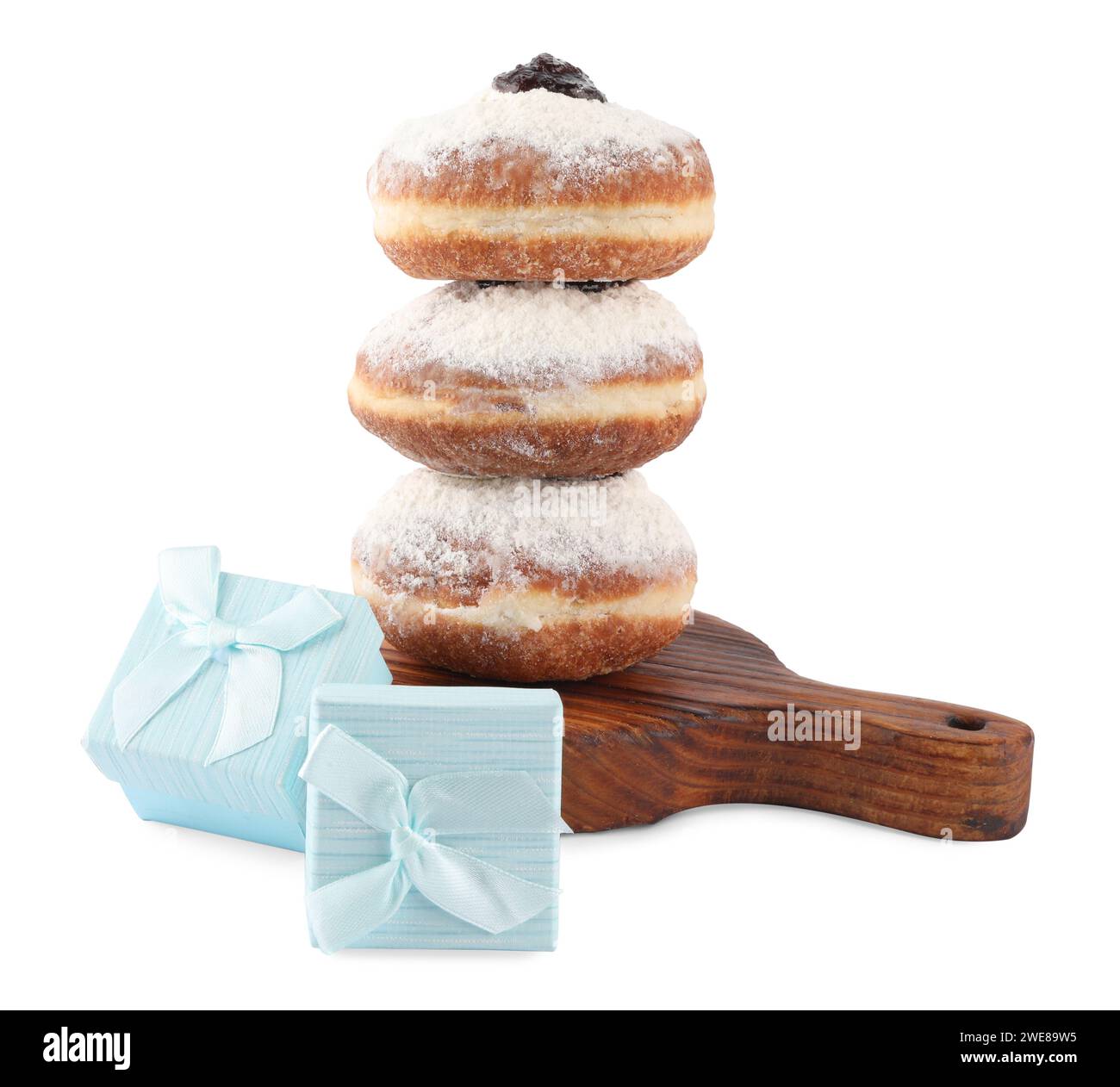 Hanukkah background donuts Cut Out Stock Images & Pictures - Alamy