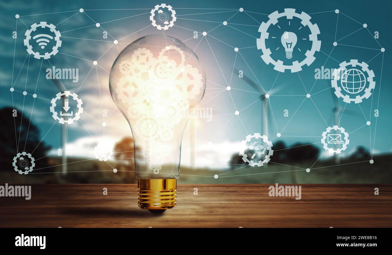 Innovation Technology for Business Finance Concept. Modern graphic ...