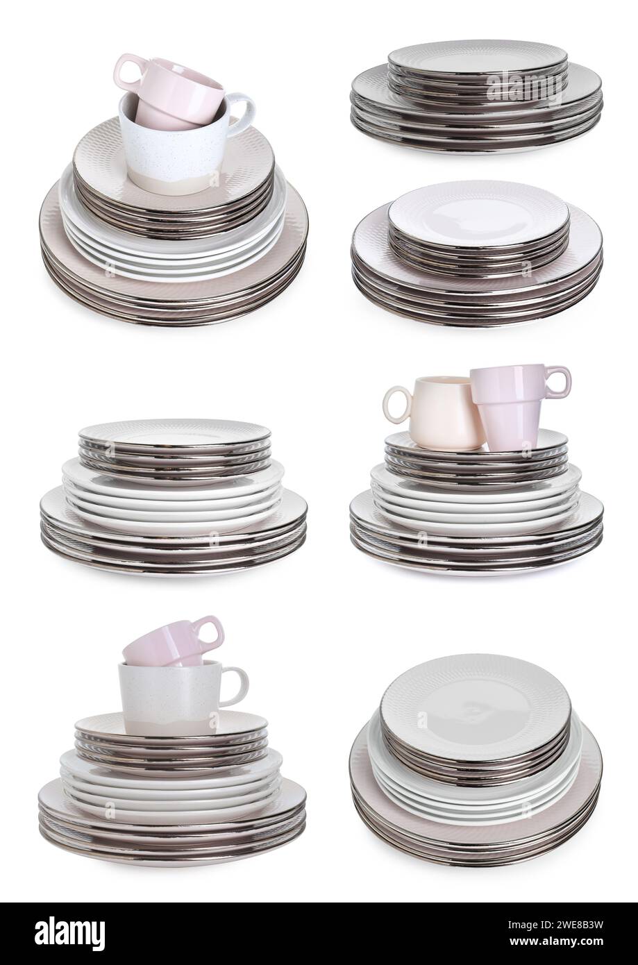 Stacks plates on restaurant hi-res stock photography and images - Alamy