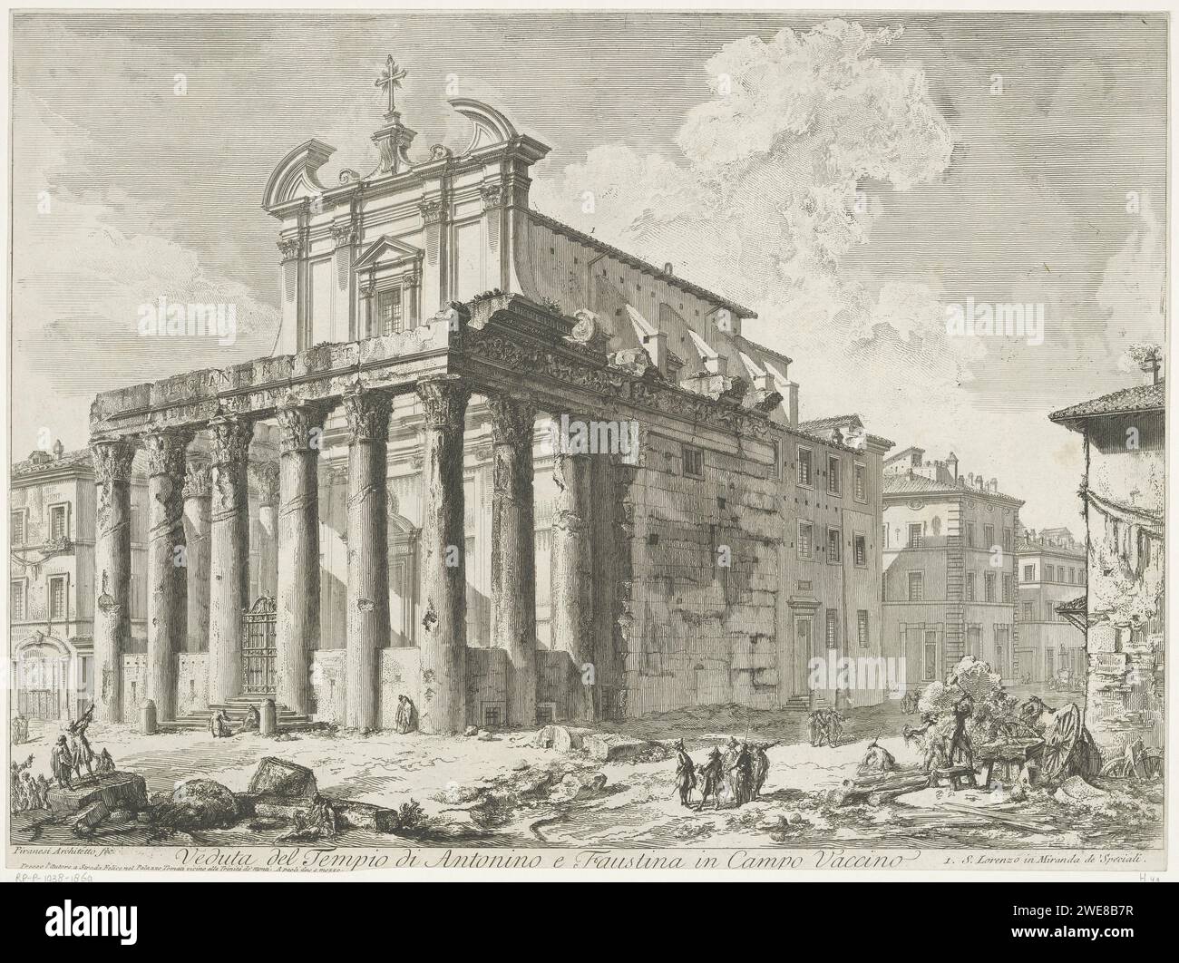 Tempel Van Antoninus en Faustina Te Rome, Giovanni Battista Piranesi ...