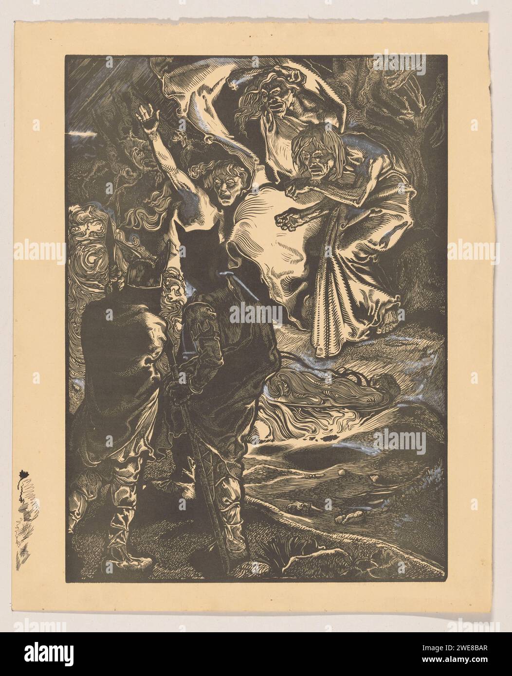 Macbeth and Banquo meet the three witches, Johannes Josephus Aarts ...