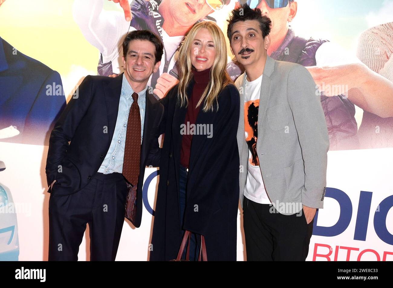 Francesco Mandelli, Alessia Marcuzzi und Fabrizio Biggio bei der ...
