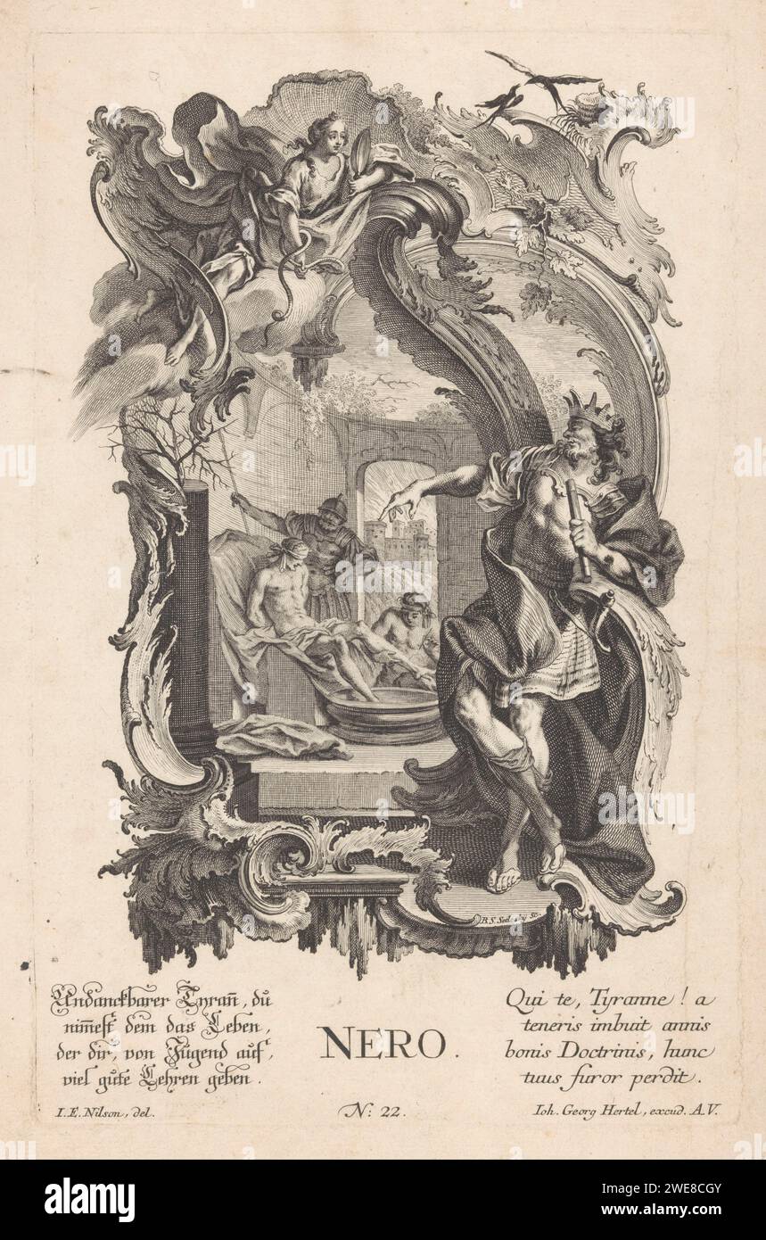 Nero, Balthasar Sigmund Setletzky, After Johann Esaiah Nilson, 1731 ...