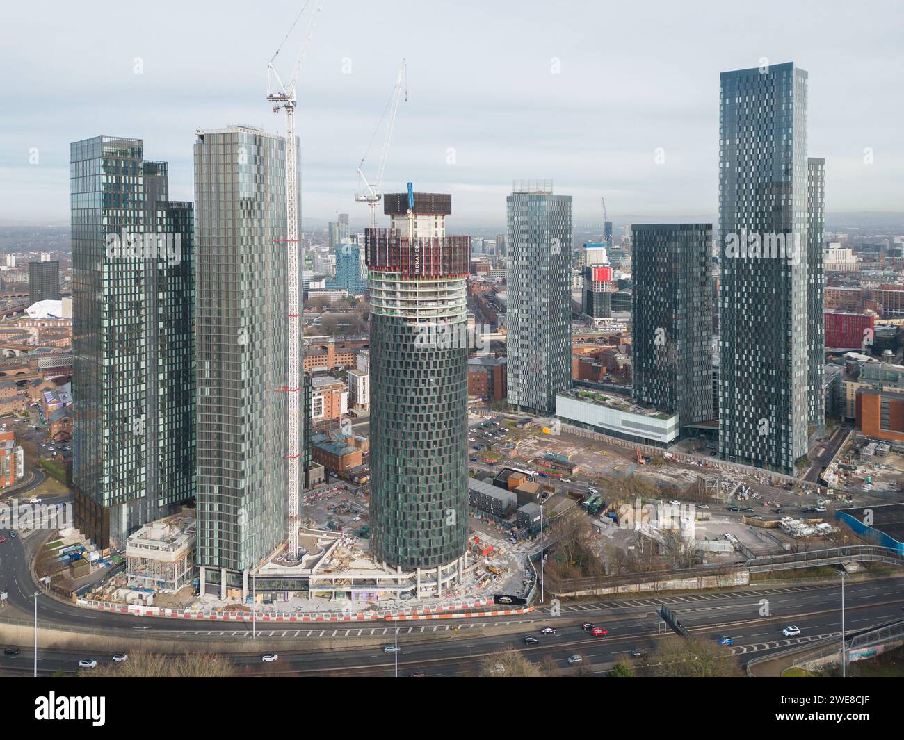 Drone image of Renaker's New Jackson development, including Crown ...