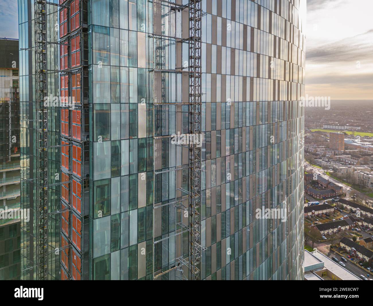 Aerial image close to The Blade and Three60 residential towers in ...