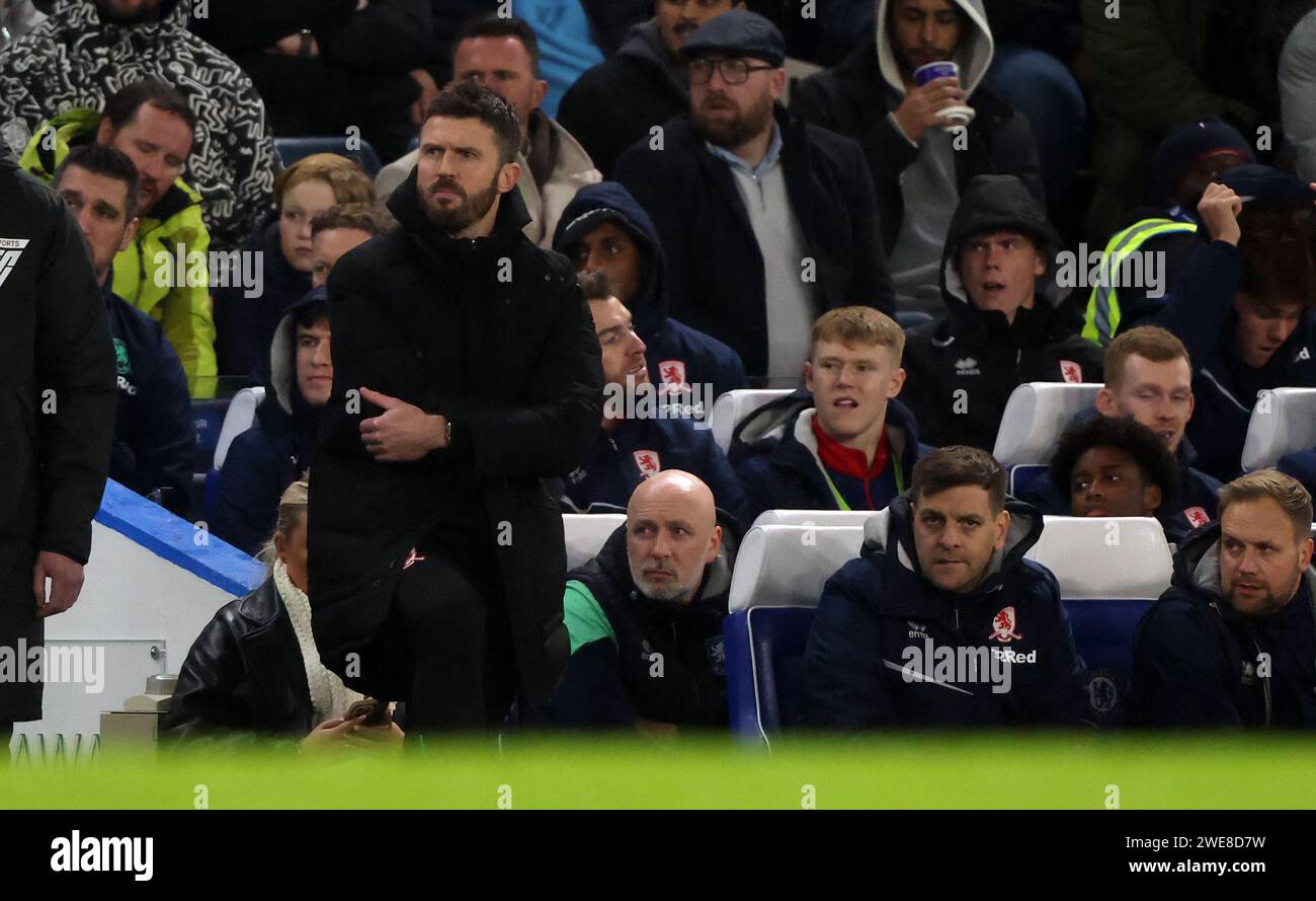 London, UK. 23rd Jan, 2024. Michael Carrick (Middlesbrough manager) at ...