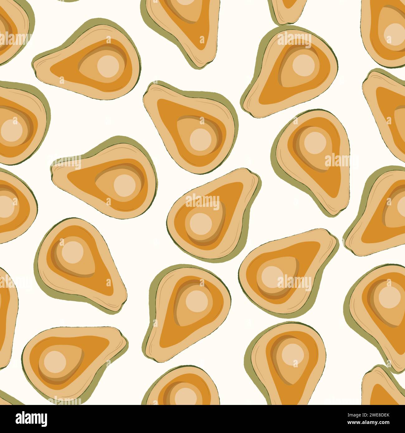 Cute avocado isolated on white background. Avocados with leaves and ...