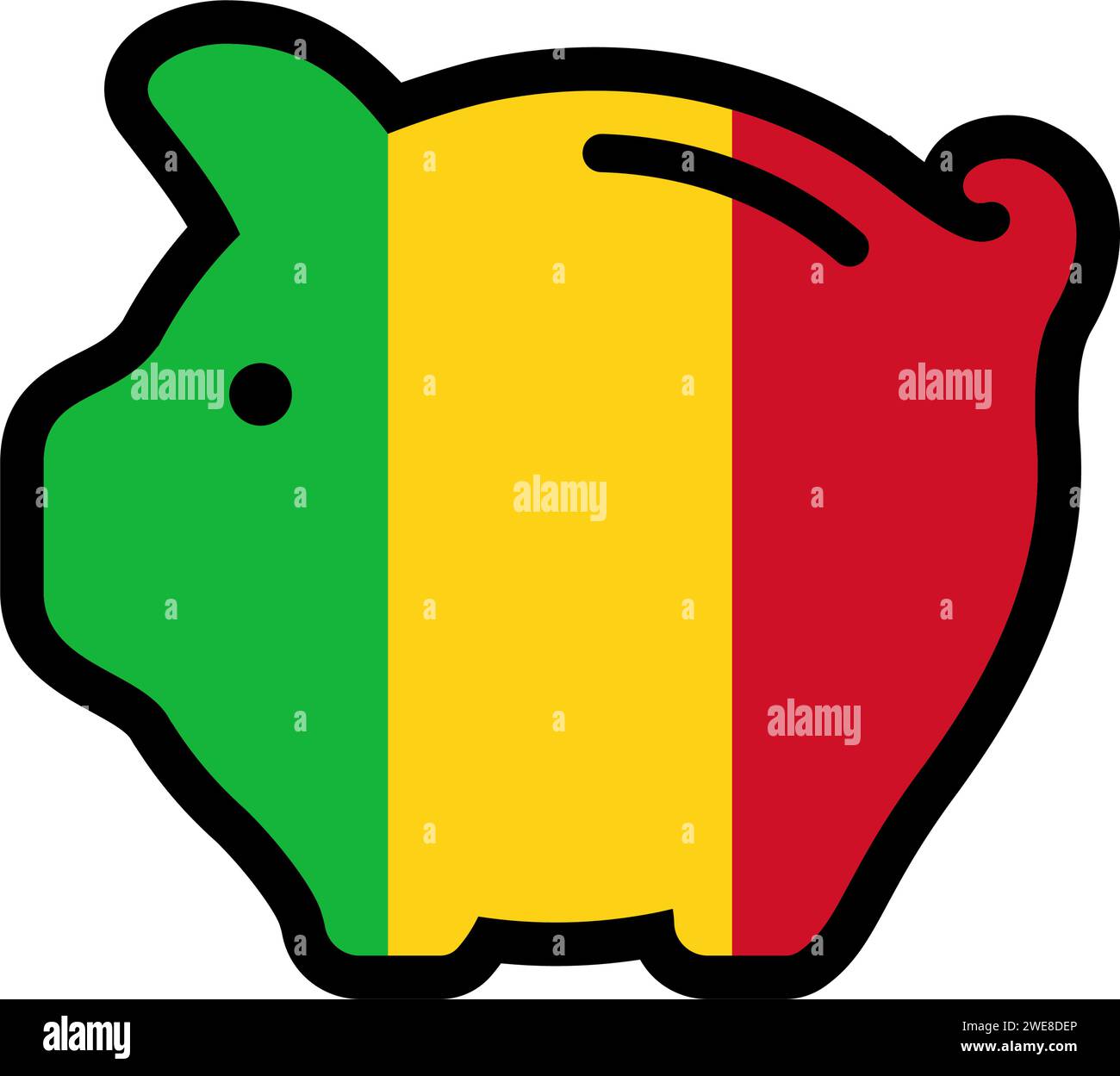 Flag of Mali, piggy bank icon, vector symbol Stock Vector Image & Art ...