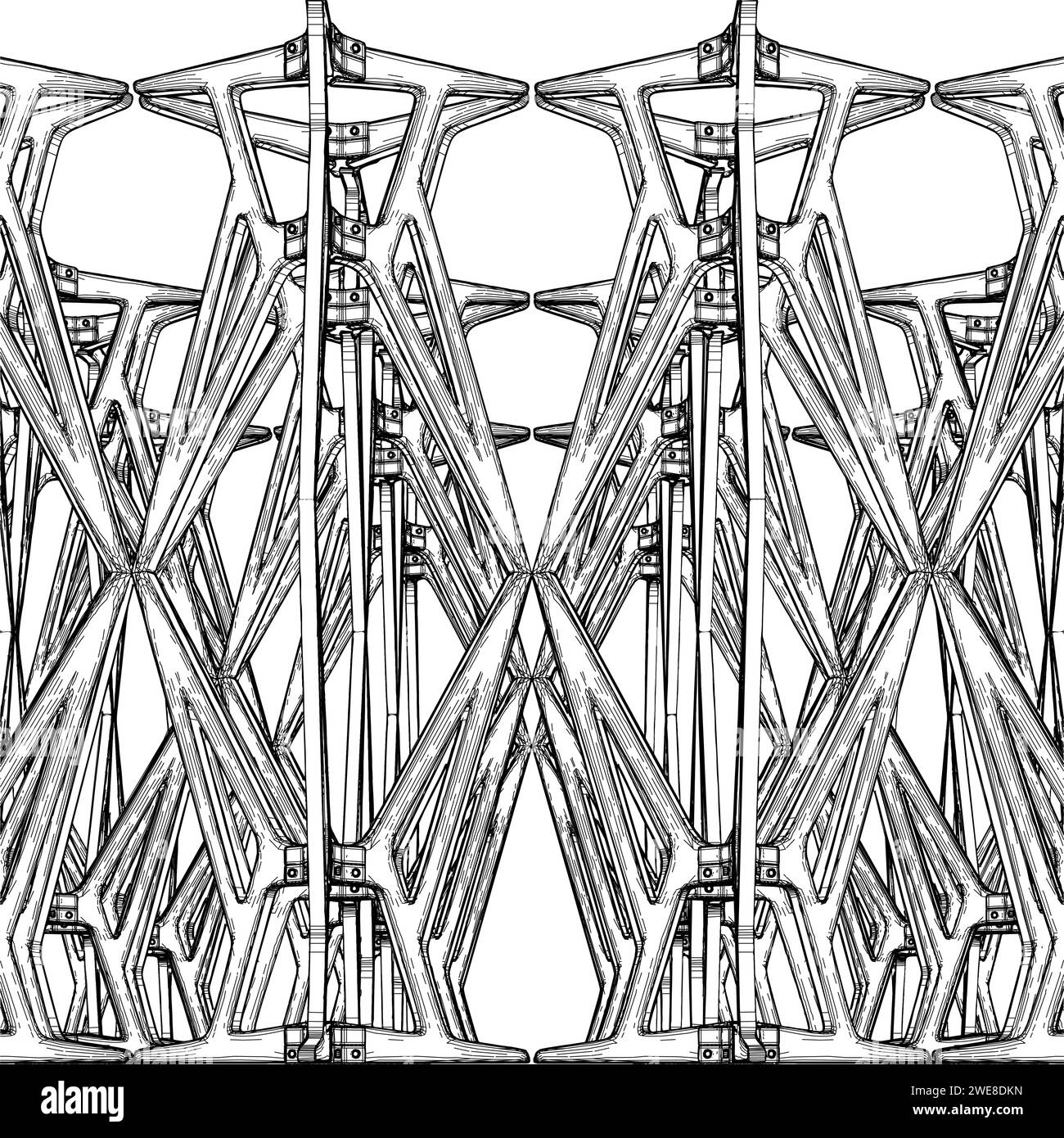 Abstract Construction Structure Vector. A Vector Illustration Of ...