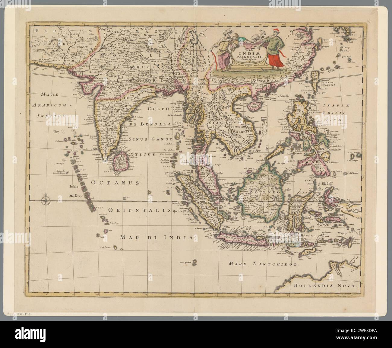 Map of Indonesia, Joannes L'huilier, 1691 - 1696 print Amsterdam paper ...