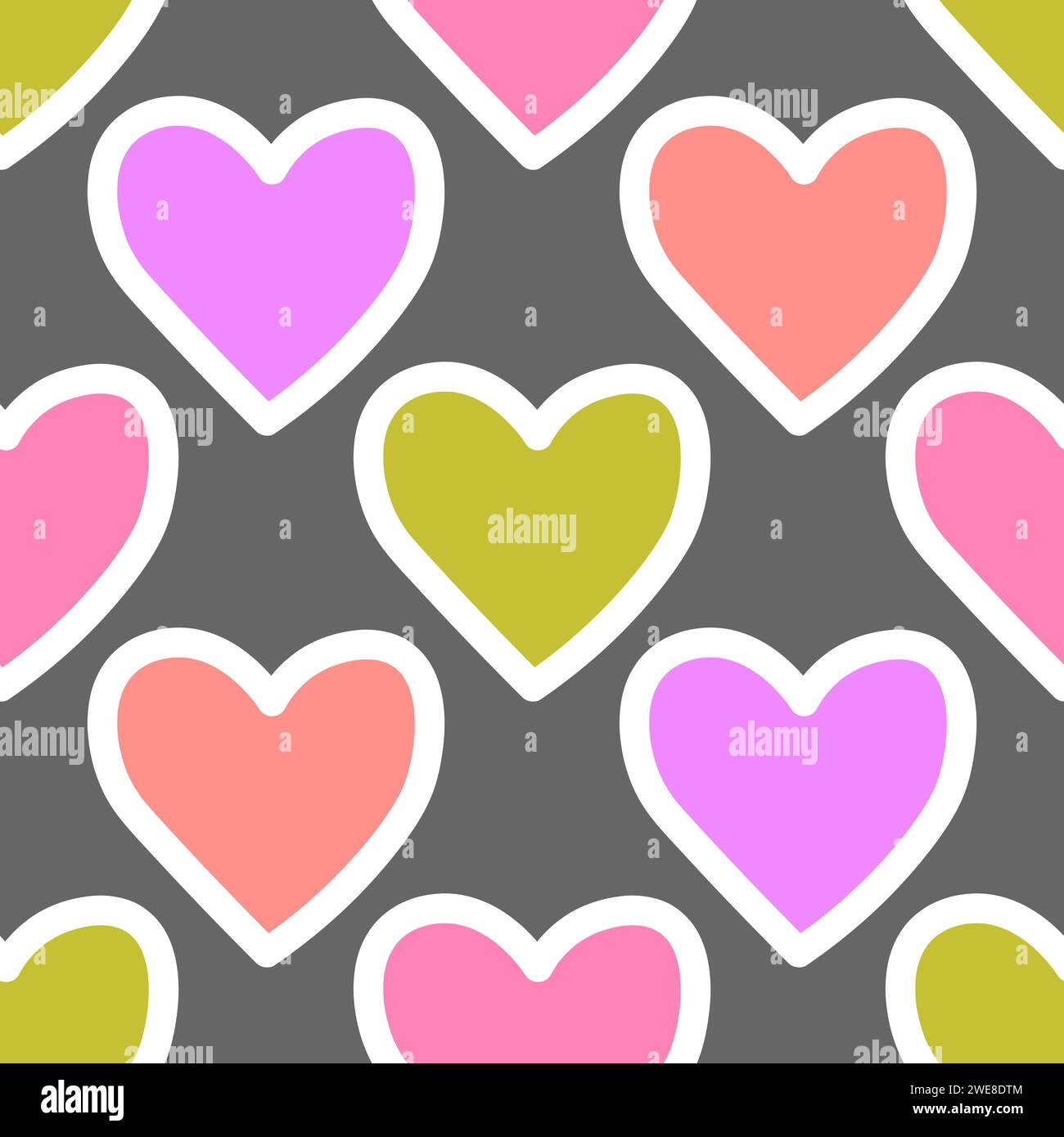 Valentines hearts seamless pattern. Valentine's day. Background for ...