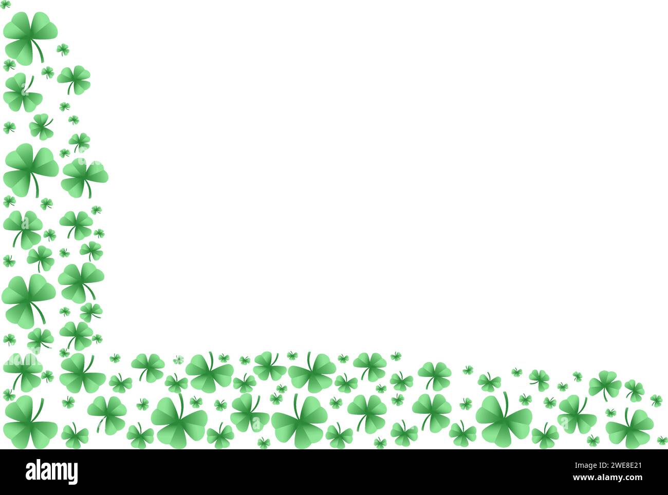 Frame with clover leaves. Shamrock. Decorative element for St. Patrick's Day design. Vector ...