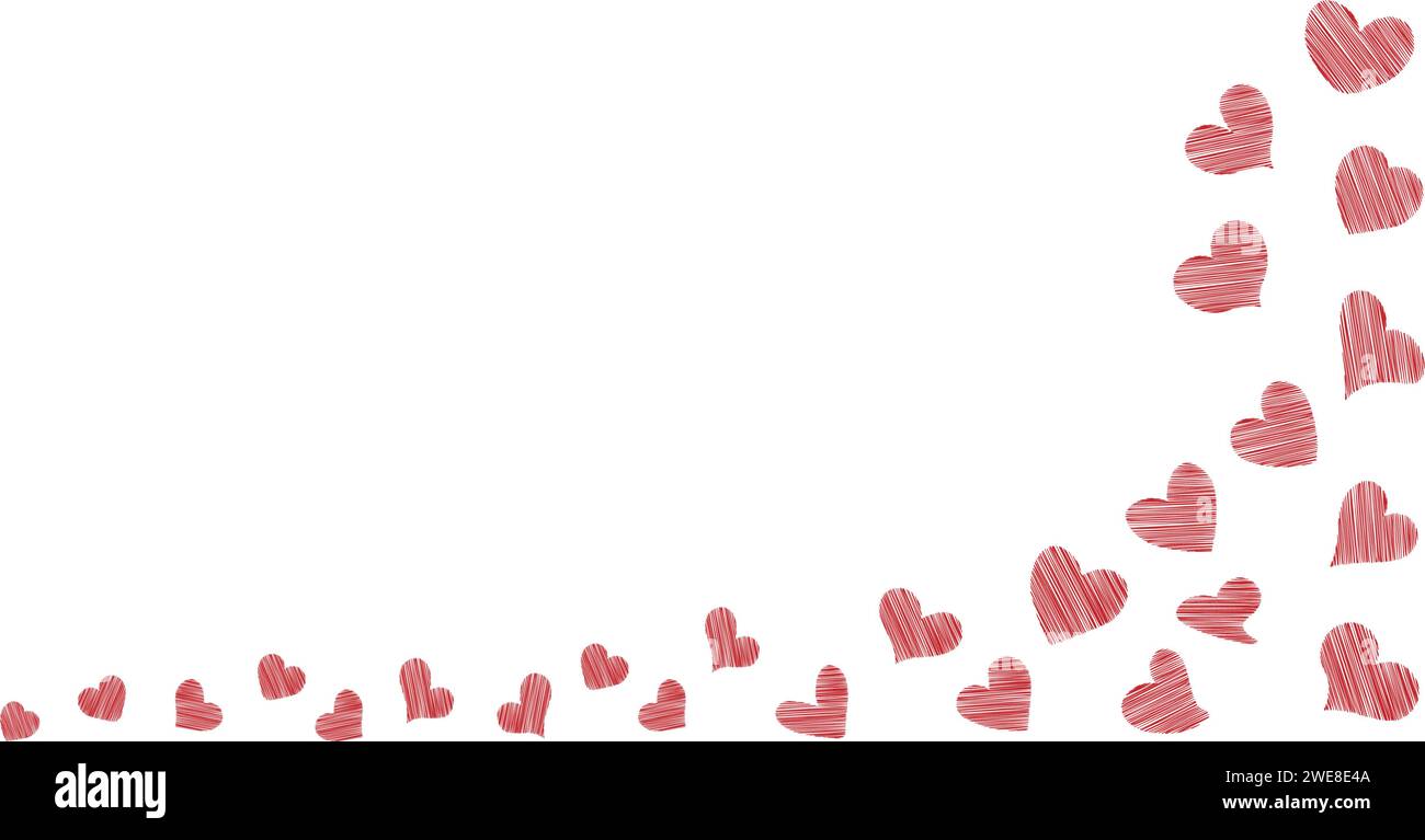 Romantic frame template with hearts. Layout for Valentine's Day ...