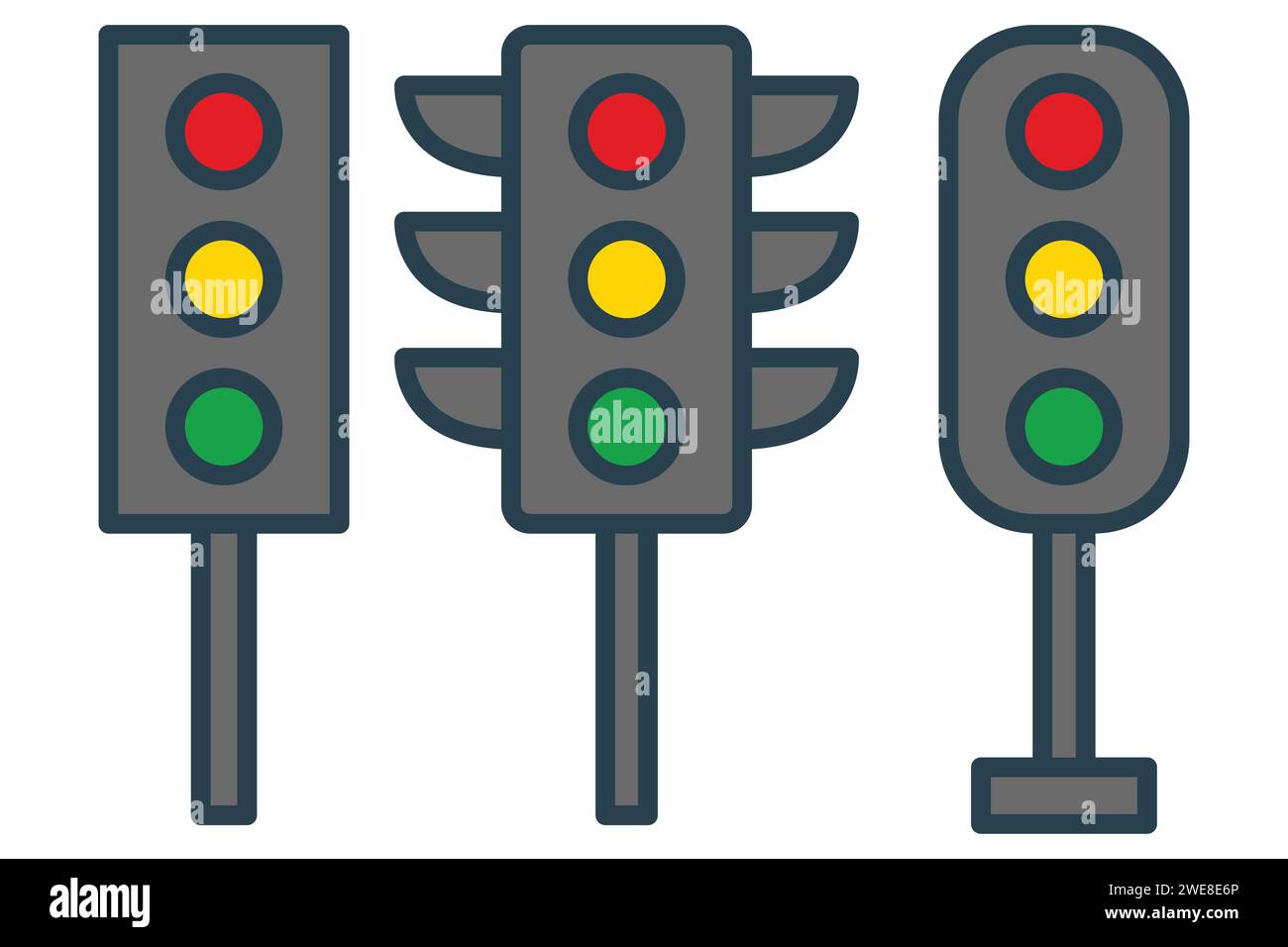 Traffic light icon. icon related to traffic control and intersections ...