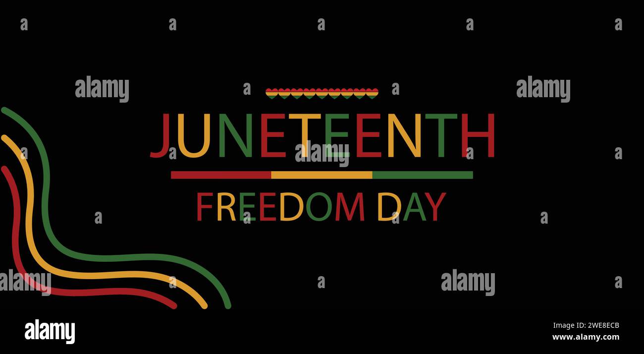 Juneteenth Freedom Day june 19 Stylish Text Design Stock Vector Image ...