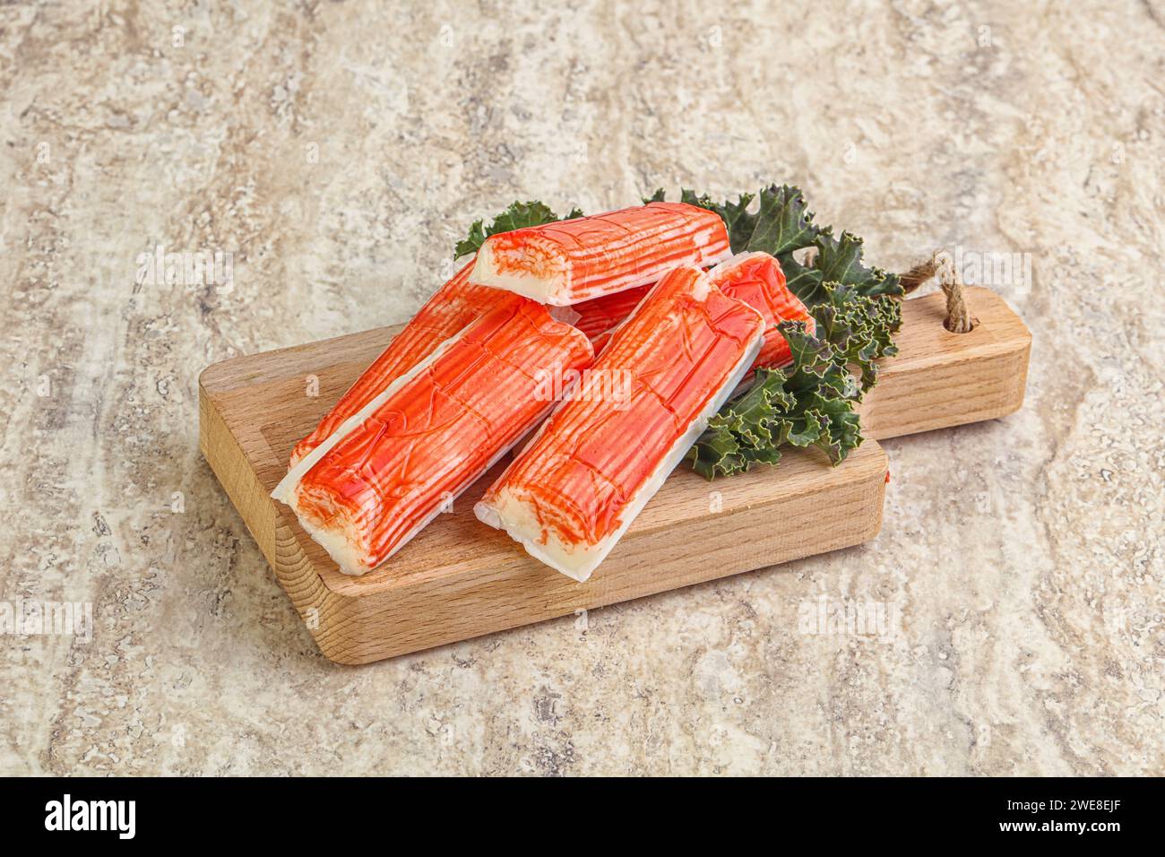 Crab stick fish surimi snack appetizer Stock Photo - Alamy