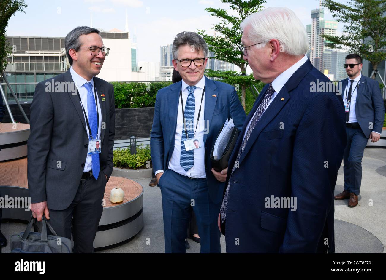 24 January 2024, Vietnam, Ho-Chi-Minh-Stadt (saigon): Federal President ...