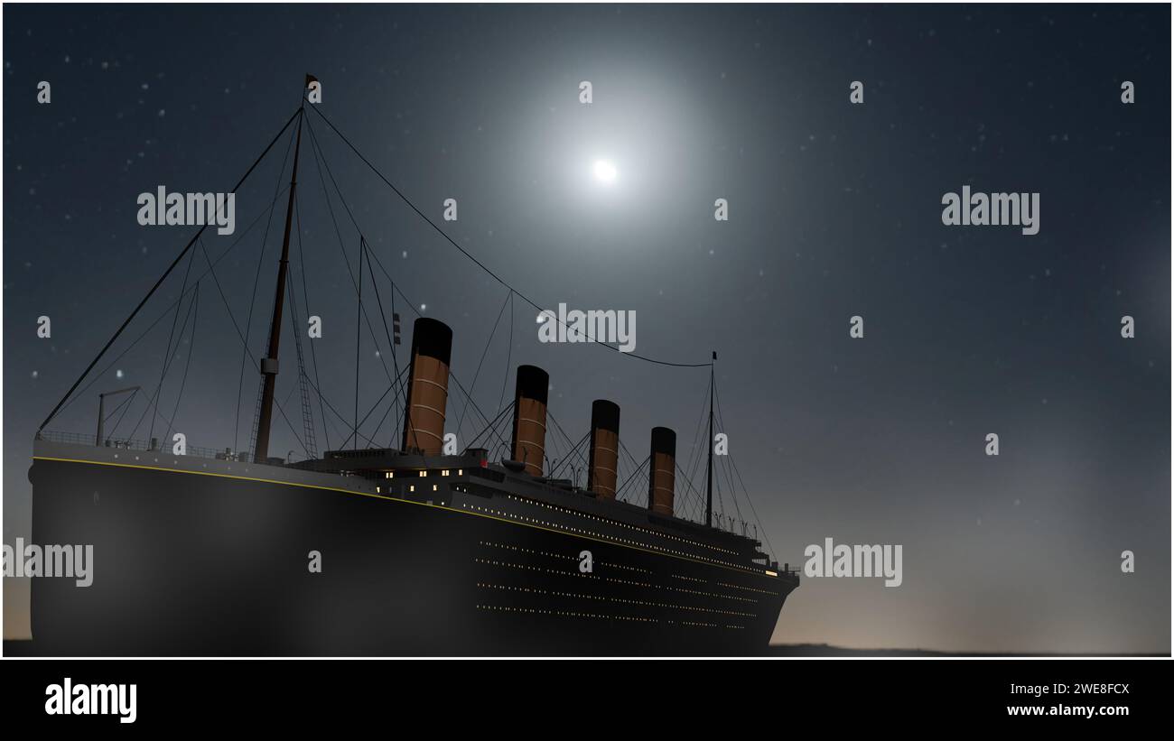 3d model of the titanic Cut Out Stock Images & Pictures - Alamy