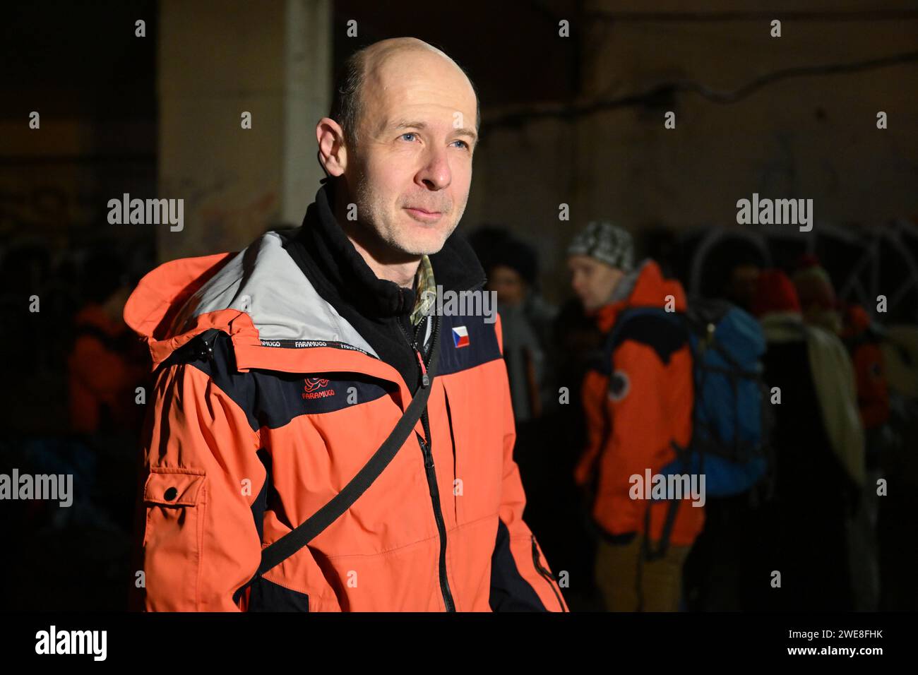Brno, Czech Republic. 24th Jan, 2024. The main group of scientists from ...