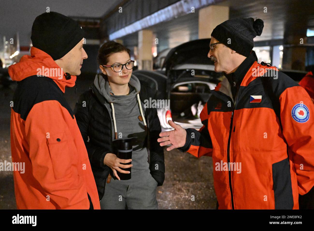 Brno, Czech Republic. 24th Jan, 2024. The main group of scientists from ...